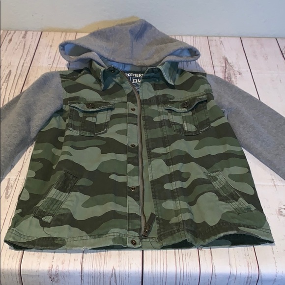 BROTHERS | Jackets & Coats | Soldnwot Cute Boy Jacket Of Camo Grey ...